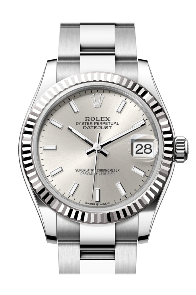 Rolex Datejust 31 Silver Dial Fluted Bezel Ladies Watch 278274 278274 ...