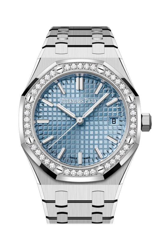 Audemars Piguet Royal Oak 34 Light blue dial Stainless steel Watch 774 ...