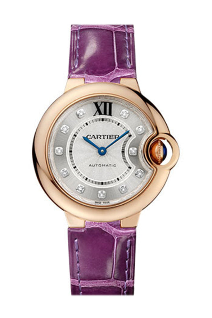 Cartier Ballon Bleu 33MM Rose Gold with Diamond Dial WE902063 – WatchGuyNYC