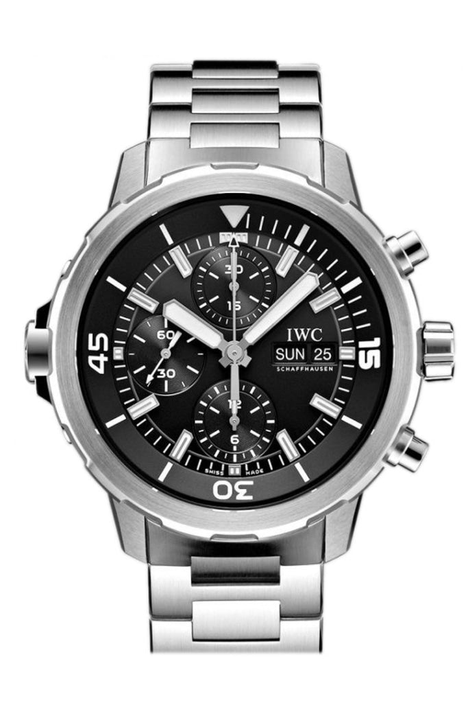 IWC Aquatimer Automatic Chronograph Black Dial Stainless Steel 44mm Men ...