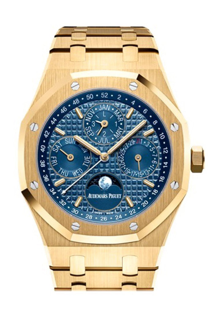 Audemars Piguet Royal Oak 41mm Blue Dial 18K Yellow Gold Men's Watch 2 ...