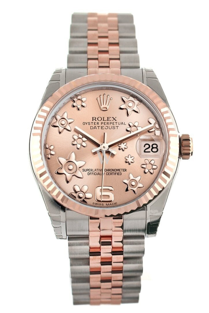 Rolex 178271 Datejust 31 Pink Raised Floral Motif Dial Ladies | WatchGuyNYC